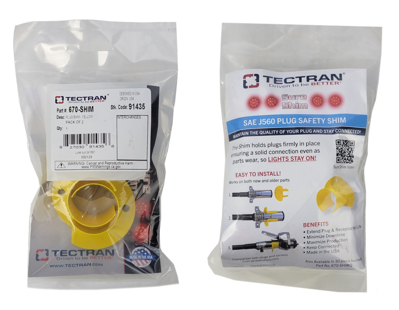 SAE J560 PLUG SAFETY SHIM - Tmi - Sae J560 Plug Safety Shim